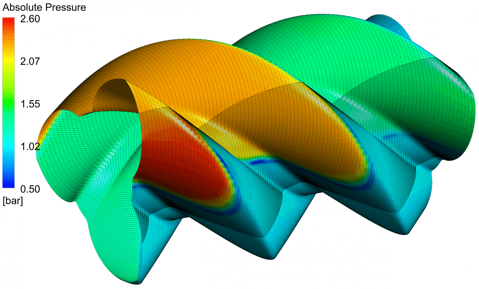 Case study: Rotor grid with interlobe refinement - PDM Analysis Ltd